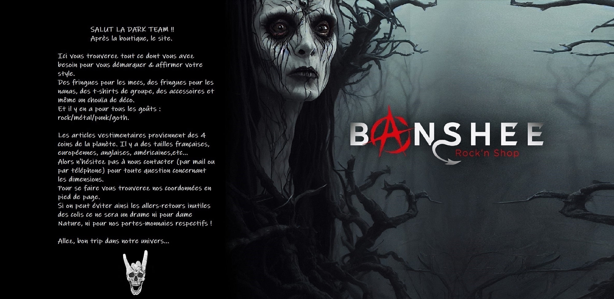 Banshee (rock & shop) vêtements & accessoires punk/rock/gothique/métal ...